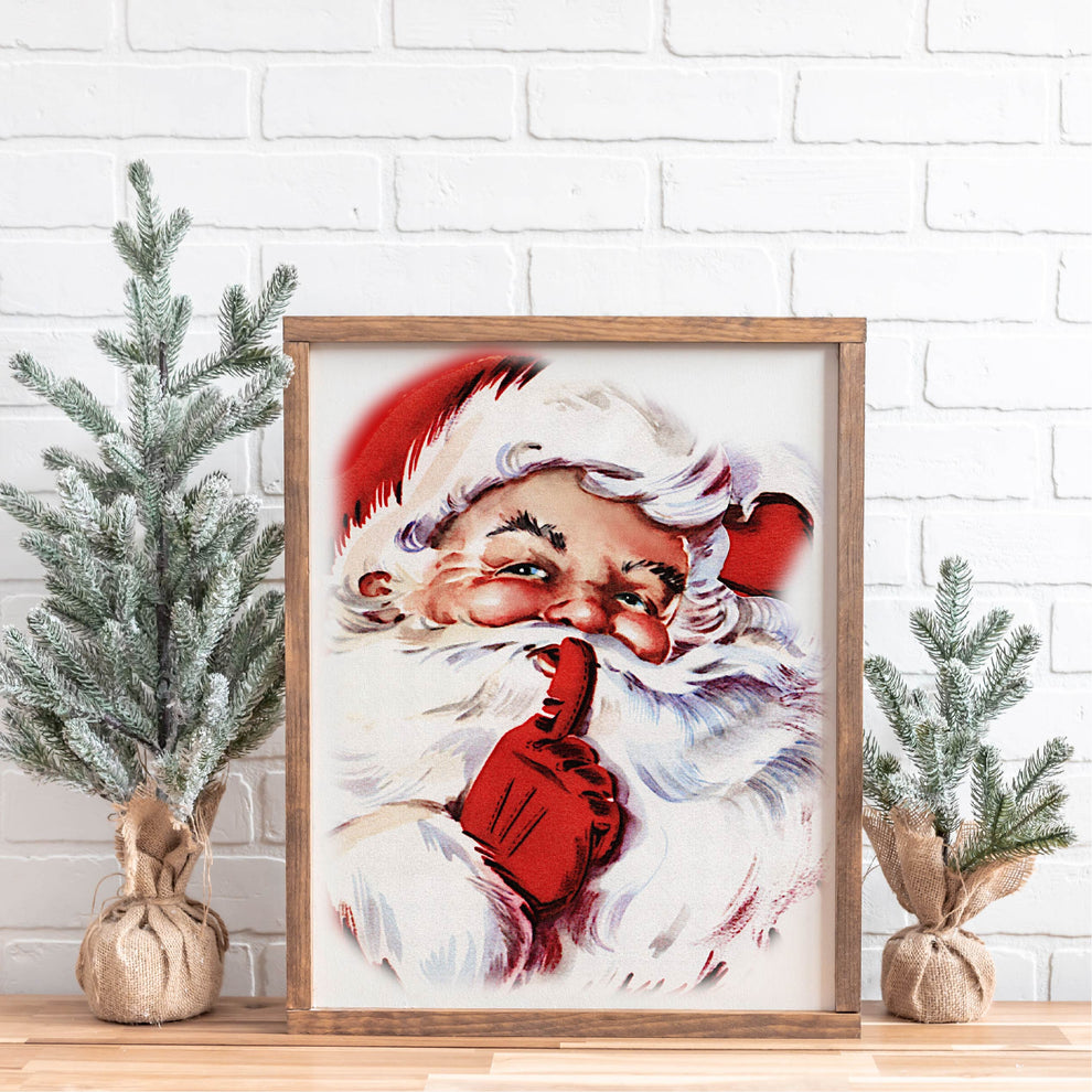 Santa Shhh Finished Sign – Signs by Caitlin
